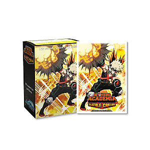 Arcane Tinmen Dragon Shield Sleeves – Matte Art: My Hero Academia: Bakugo Explode 100 CT - MTG Card Sleeves are Smooth & Tough - Compatible with Pokemon, MHA CCG & Magic The Gathering Cards (AT-16036)