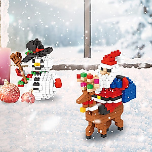 LONTIME Christmas Building Block Set-New 2024 Santa Claus and Snowman Character Set, Christmas and Birthday Gifts, Suitable for Children Over 9 Years Old (720 Pieces)