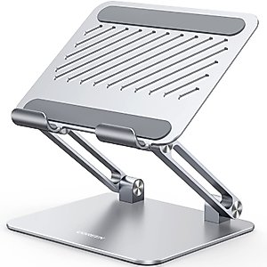 UGREEN Tablet Stand Holder for Desk Dual Rod Support Aluminum Tablet Holder Adjustable Multi-Angle Home Office Accessories Compatible with 2024 iPad Pro 13 12.9 11, iPad Air 11 13 Mini 6 5 Silver