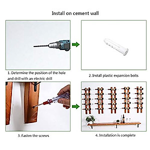 Wooden Wall Mounted Wine Rack, Can Hold 5-8 Bottles of Red Wine, Suitable for 750ml Wine Bottles, Wall-Mounted Wine Rack, Creative Rack Wine Rack Decoration Rack (Size : 150 * 19.5