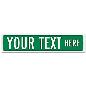 Customize Your Own Green Street Sign by SmartSign | 18" x 4" Aluminum