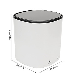 VTOSEN Portable ABS Washing Machine Mini Washer for Apartments - 4.5L Capacity, 2000mA 12V, Blue Light, US Plug, Ideal for T-Shirts, Underwear, Socks (100‑240V)