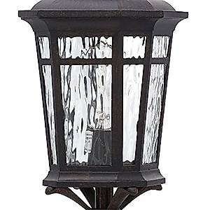 Home Decorators Collection Waterton 1-Light Outdoor Dark Ridge Bronze Post Mount Lantern