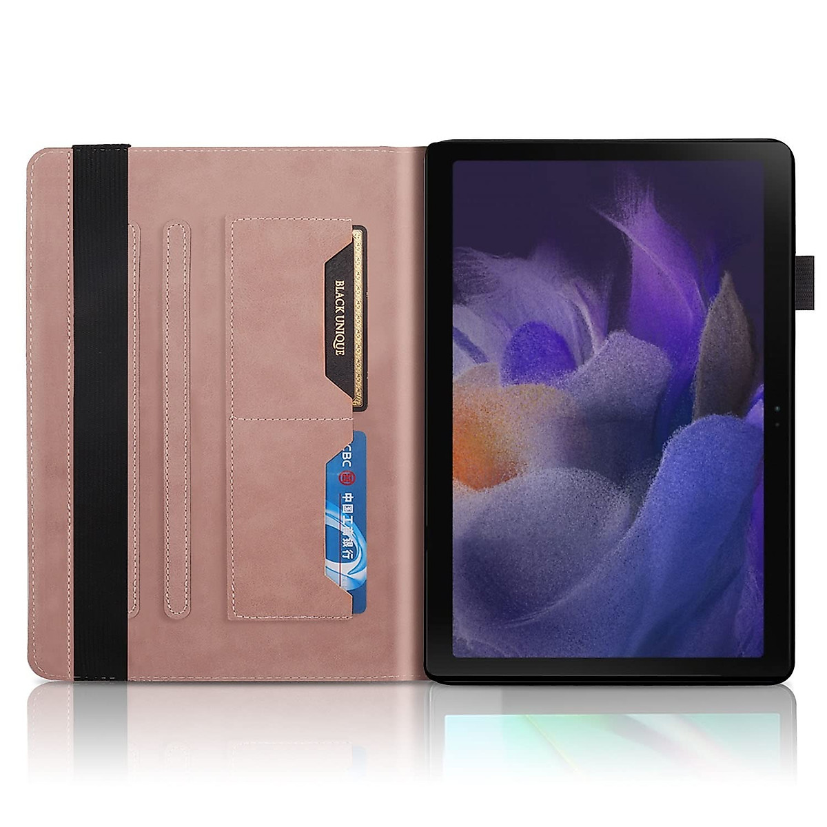 Stand Tablet Cover Compatible With Samsung Galaxy Tab A8 10.5-Inch 2021 (SM-X200/X205/X207) PU Leather Case Flip Wallet Protective Cover Tree Of Life Tablet Case Card Slot Tablet PC Cover ( Color : Ro