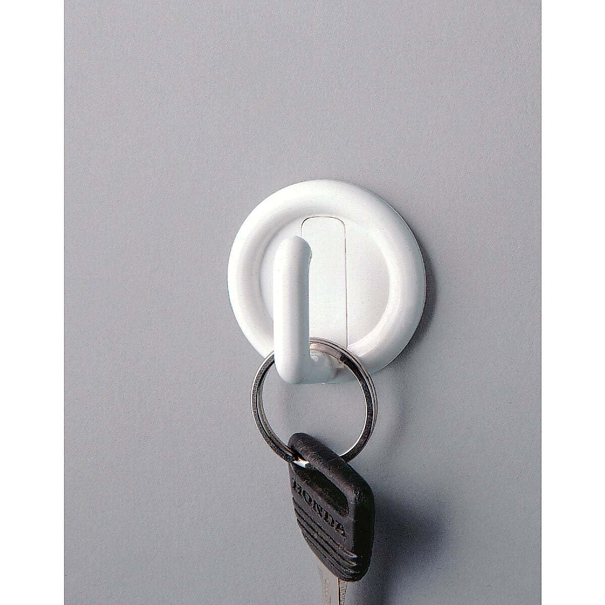 InterDesign Utility Hooks, Self-Adhesive Organizers for Entryway, Kitchen, Bathroom, Office - Set of 4, White