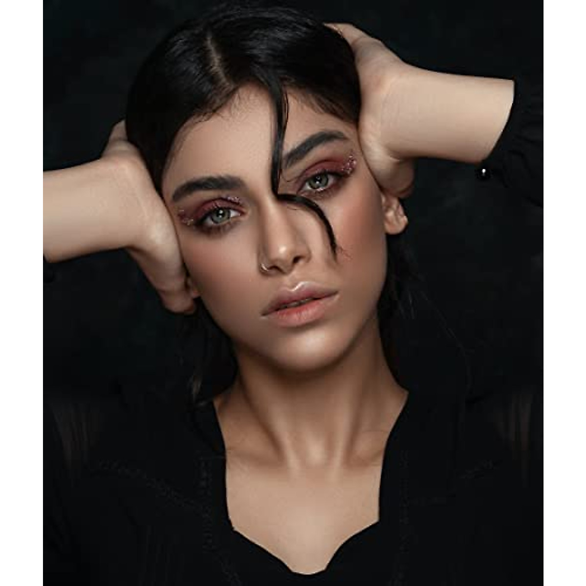 SkullParty Zifoan 5 pairs Nose Rings Hoop 20 Gauge Non Piercing Stainless Steel Clip-on Fake Nose Ring Body Jewelry (10PCS Inner Diameter: 5/16 (8mm))