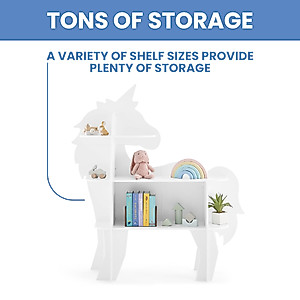 Delta Children Unicorn Bookcase - Greenguard Gold Certified, White