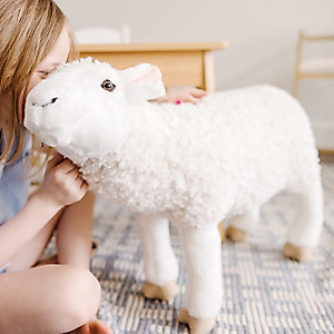 Melissa & Doug Giant Lifelike Sheep Plush - 2 Feet Tall Stuffed Animal Toy for Ages 3+