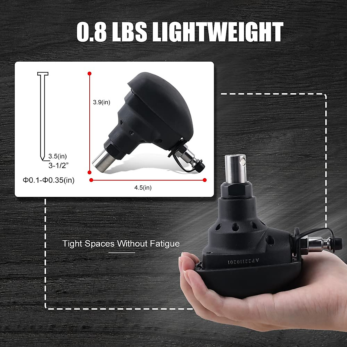 AEROPRO TOOLS Palm Nailer Pneumatic with Magnetic Tip, Joist Hanger Nail Gun, Metal Connector Nailer, Mini Air Palm Nailer, Pneumatic Nail Hammer, Power Framing Nailer for Joist Hangers, Tight Spaces