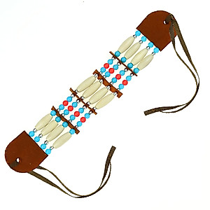 Skeleteen Native American Choker Necklace - Indian Costume Accessories Ethnic Beaded Jewelry