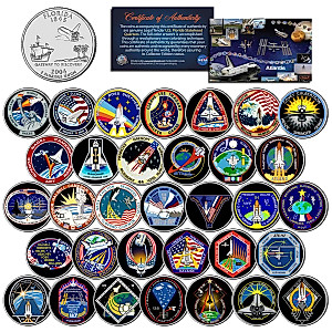 SPACE SHUTTLE ATLANTIS MISSIONS Colorized Florida Quarters U.S. 33-Coin Set NASA