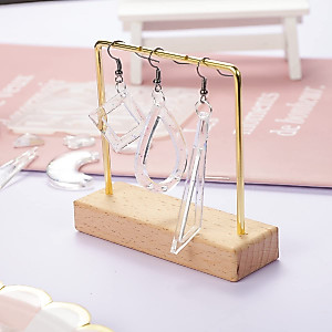 YOYOU Earring Resin Molds Silicone with Hole, 3 PCS DIY Resin Molds for Earrings Pendant Keychain Jewelry Making, Epoxy Resin & UV Resin DIY Crafting Supplies for Women Girls