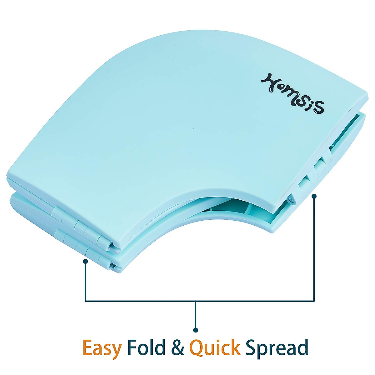 Portable Potty Seat for Toddler, Folding Travel Potty Seat Cover for Boys and Girls, Fits Round & Oval Toilets, with Non-Contact Opening Pry Bar, Aqua