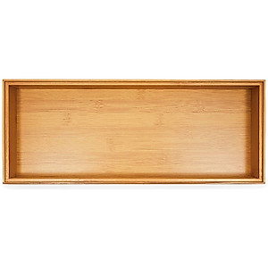 Bamboo Utensil Drawer Organizers for Kitchen (15 x 6 x 2 In, 3 Pack)