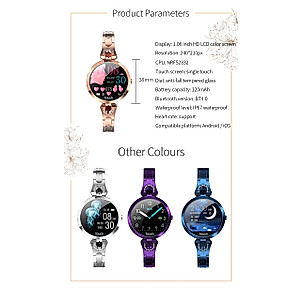 Smart Watches for Women Android Phone for Samsung IOS iPhone, IP67 Waterproof Smartwatches w/Blood Pressure Monitor, Bluetooth Activity Fitness Tracker Wristband Pedometer for Sleep, Silver