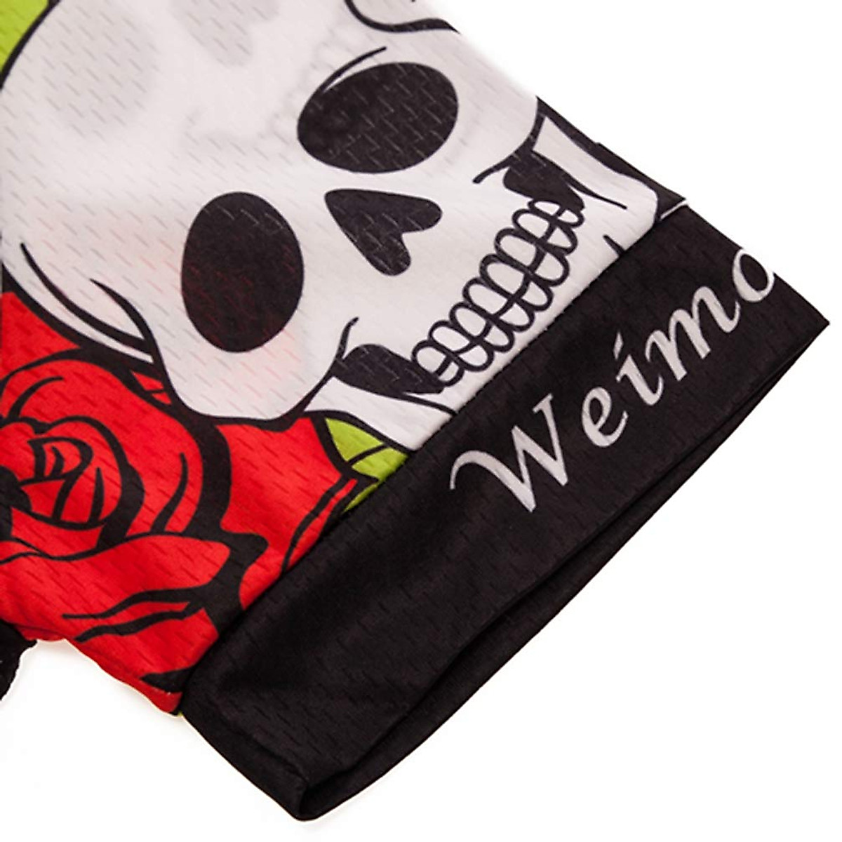 Women's Cycling Jersey Summer Bicycle Clothing Bike Shirt Jacket Skull Red L