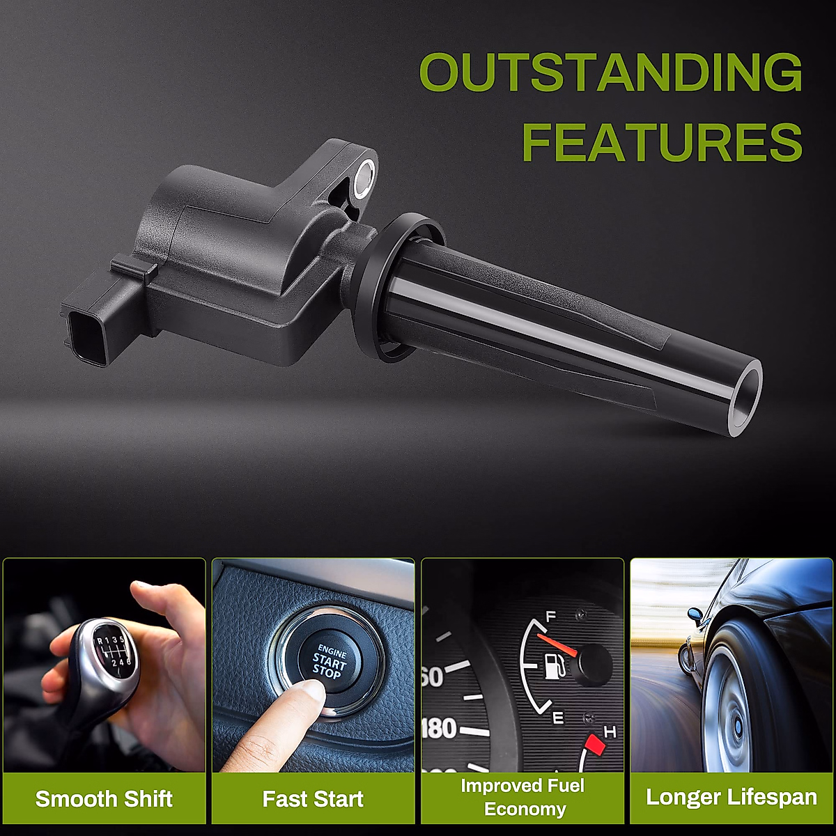 AUTOSAVER88 Ignition Coils 4-Pack Compatible with Ford Escape - Focus -Transit Connect - Mazda 3 - Mercury Mariner - L4 2.0L 2.3L