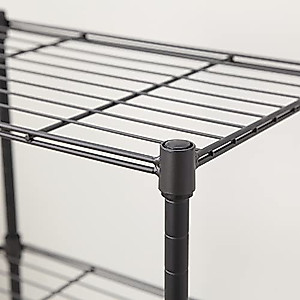 MZG Steel Storage Shelving 3-Tier Grey Utility Shelving Unit Steel Organizer Wire Rack for Home,Kitchen,Office (18-in W x 12-in D x 26-in H)