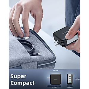 Rocoren 100W USB C Charger, Dual 4 Ports PD3.0 QC5.0 PPS Fast Charger for MacBook Pro, iPad, iPhone, Samsung, Laptop