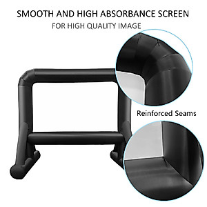 16 FT Inflatable Projector Screen for Outdoor Movies - Easy Setup Blow-Up Screen with Quiet Fan for Outdoor Movie Nights, Backyard Events, and Parties (Dual Support)
