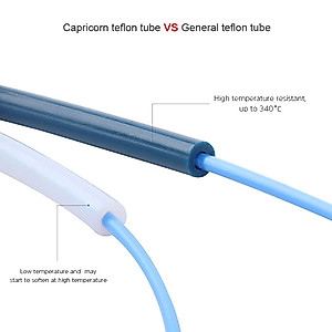 Creality Capricorn Bowden PTFE Tubing 1M XS Series 1.75MM Filament with Pneumatic Fittings &2 Blue Collet Clips &Nozzles&Tube Cutter for Ender 3 V2/ Ender 3/ Ender 3 Pro/Ender 5/ CR-10/10S 3D Printer