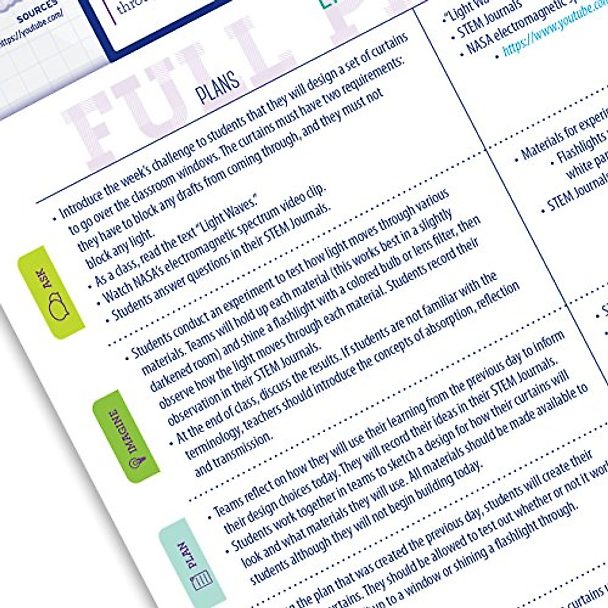STEM Education Teacher Lesson Plans, Strategies and Activities Guide - for Grades 5 Though 9 - by School Datebooks