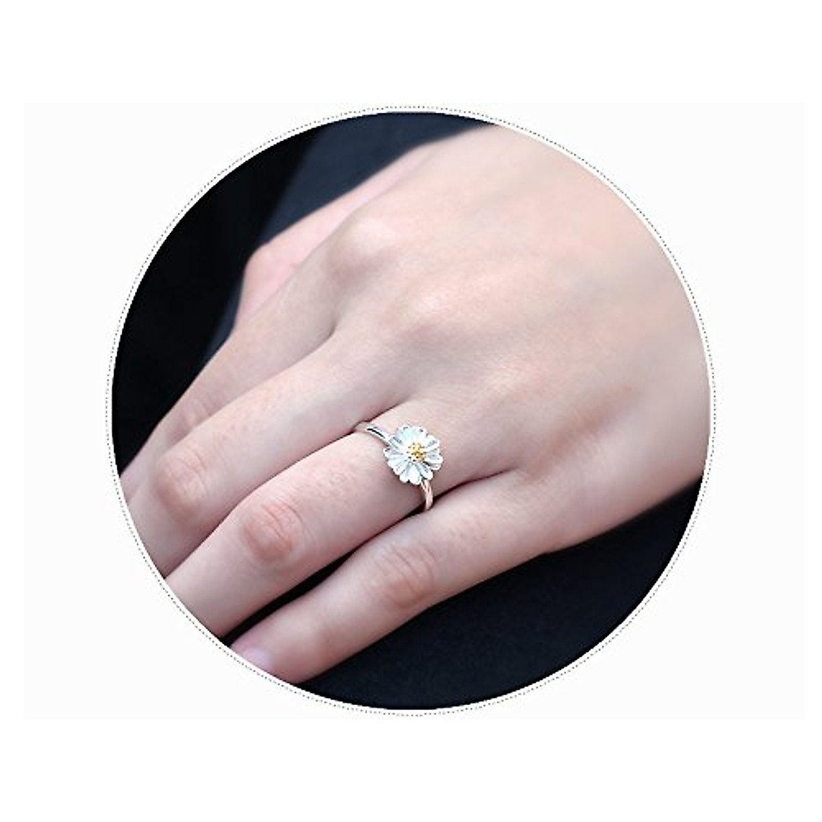 Helen de Lete Lovely Daisy Sterling Silver Open Ring