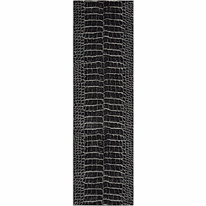 Nourison Maxell Nourison Charcoal 2'2" x 7'6" Area -Rug, Easy -Cleaning, Non Shedding, Bed Room, Living Room, Dining Room, Kitchen (2x8)