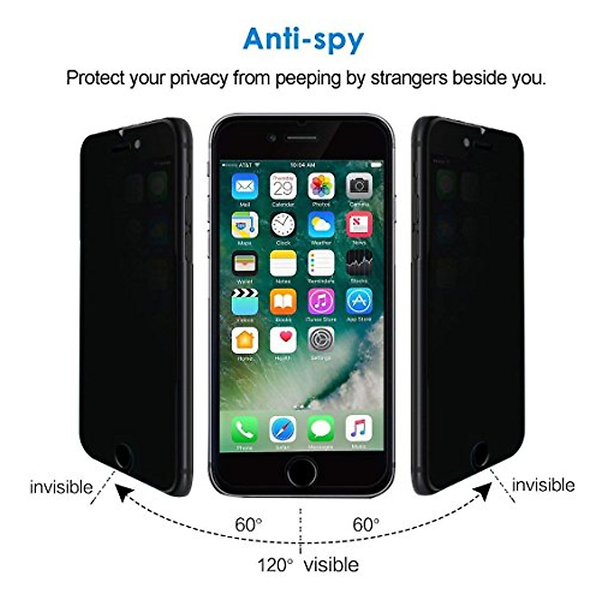 Pehael [2 Pack] Privacy Screen Protector for iPhone SE 2022 3nd Generation/iPhone SE 2020 2nd Generation/iPhone 8/iPhone 7 Anti-Spy Tempered Glass Film Upgrade 9H Hardness Case Friendly Easy Installation Bubble Free [4.7 inch]