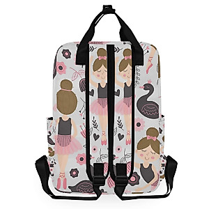 Backpack Cute Ballerina Girl Schoolbag 1-3th Grade for Toddler Teen Girls Kids
