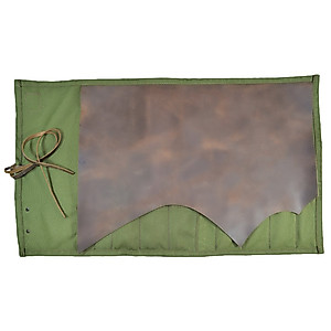 Hide & Drink Water Resistant Canvas All Purpose Knife Roll (10 pockets) Handmade