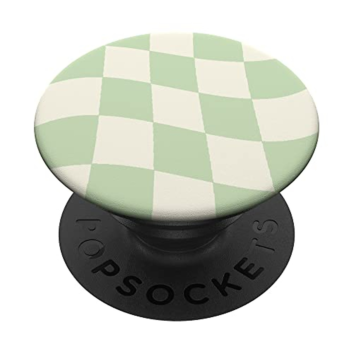 Danish Pastel Aesthetic Green Checkered PopSockets Standard PopGrip