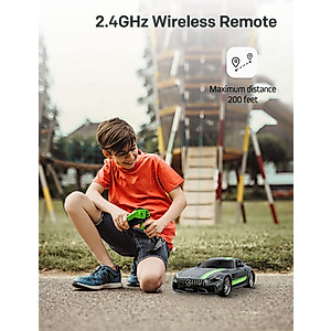 MIEBELY Remote Control Car, Mercedes Benz 1/16 Scale Official Authorized GT R Pro Rc Cars 7.4V 500mAh Rechargeable Battery 2.4Ghz Rc Drift Cars W/LED Toy Car Birthday Gift for Boys Kids Adults Age 6+