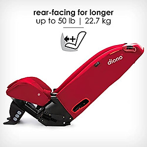 Diono Radian 3R, 3-in-1 Convertible Car Seat, Rear Facing & Forward Facing, 10 Years 1 Car Seat, Slim Fit 3 Across, Red Cherry