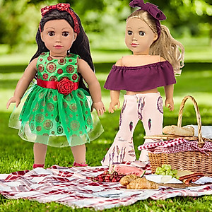Ebuddy 18 Inch Doll Clothes Doll Accessories 10 Sets Fashion Doll Clothes and Accessories Fit for 18 inch Girl Doll,Most 18 Inch Dolls(No Doll)