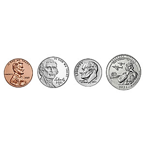 American Coin Treasures Santa Coin Year to Remember 2021 Christmas Card | Genuine United States JFK Colorized Half Dollar | First Christmas Stamp Ornament