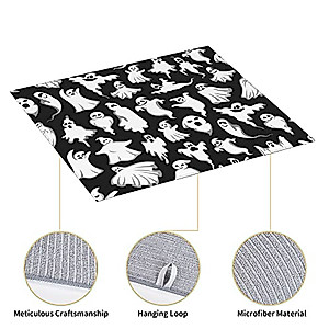 Halloween Goth Printed Drying Mat For Kitchen Ultra Absorbent Microfiber Dishes Drainer Mats Non-Slip Silicone Quick Dry Pad - 18 X 16inch