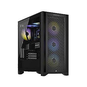 Corsair Vengeance i7400 Series Gaming PC - Liquid Cooled Intel® Core™ i7 13700K CPU - NVIDIA® GeForce RTX™ 4070 Ti Graphics - 32GB Vengeance RGB DDR5 Memory,Black