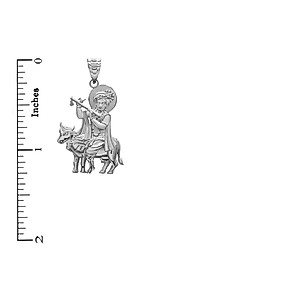Certified 925 Sterling Silver Hindu God Lord Krishna and The Kamdhenu Cow Pendant