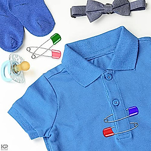 142Pcs Baby Safety Pins Heavy Duty - Stainless Steel Cloth Diaper Pins Heavy Duty Safety Pin Diaper Safety Pins for Clothes Decorative Diaper Pins - Plastic Head Clothing Safety Pins Bulk Safety Pins