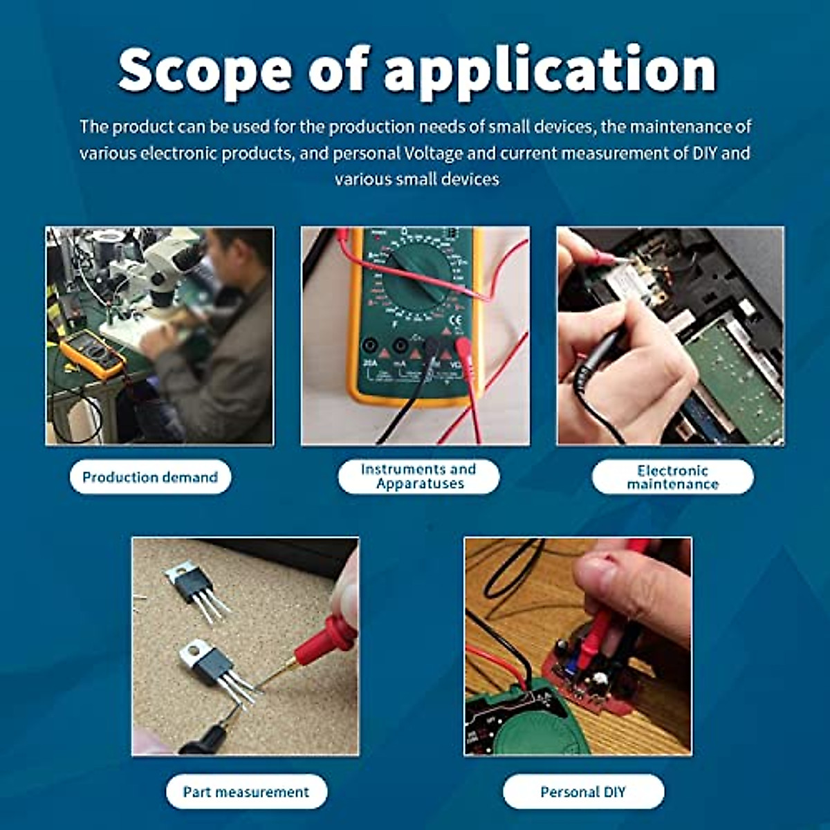 V TELESKY WG-011 III 1000V & CAT IV Test Lead and Safety Alligator Clips Soft Silicone Electrician Test Leads Kit with Silicone Alligator Clips CAT600V (Test Lead)