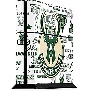 Skinit Decal Gaming Skin for PS4 Console - Officially Licensed NBA Milwaukee Bucks Historic Blast