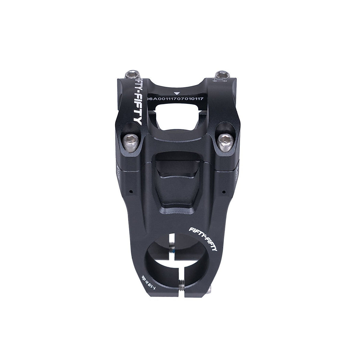 FIFTY-FIFTY Aluminum Alloy Mountain Bike Stem for 1-1/8 Steer Tube 31.8mm Handlebar, Short Handlebar Stem for All Mountain, MTB, Downhill, Freeride(50mm, Black)