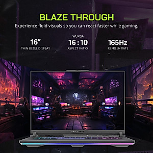 asus ROG Strix G16 16'' WUXGA 165Hz Gaming Laptop, Intel Core i7-13650HX, NVIDIA GeForce RTX 4060, 64GB DDR5 RAM, 4TB SSD, RGB 4zone Backlit Keyboard, Win 11Pro, Gray, 32GB Hotface USB Card