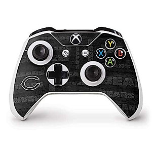 Skinit Decal Gaming Skin Compatible with Xbox One S Controller - Officially Licensed NFL Chicago Bears Black & White Design