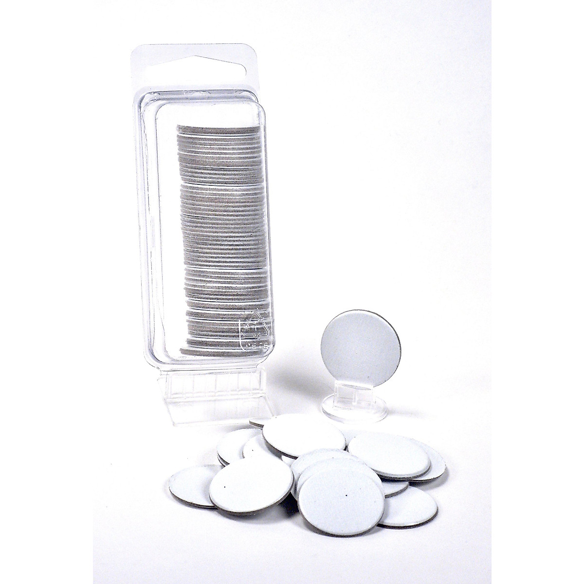 Hedral Value Pack of 50 - Blank 1" Circle Board Game Chits Round Tiles Counters Markers DIY D&D