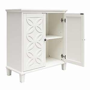 Ameriwood Home Celeste Double Door Accent Cabinet, White