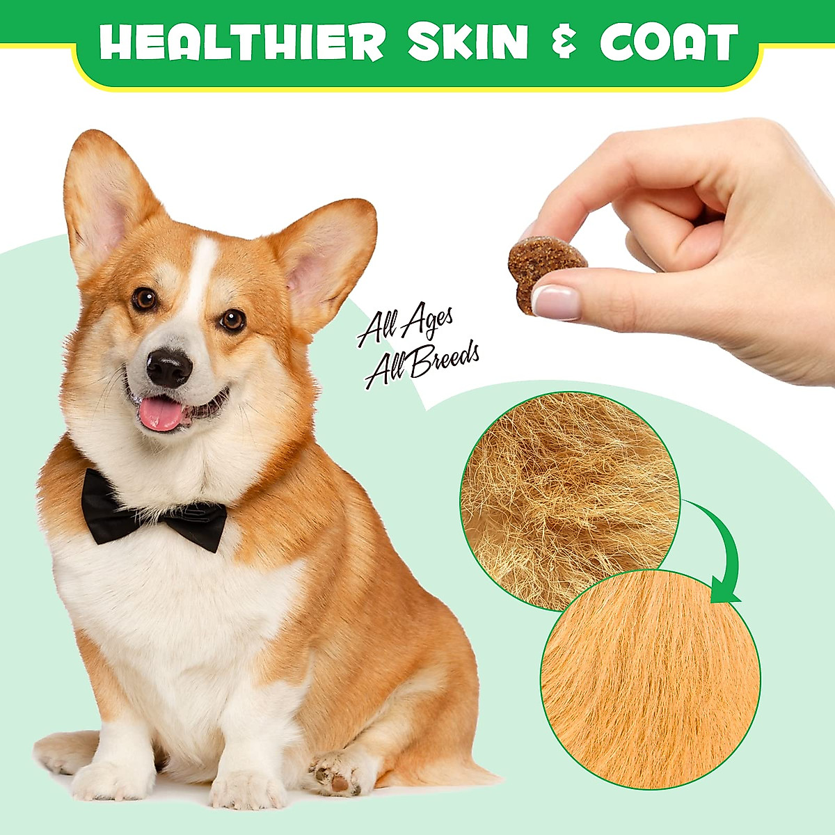 Probiotics for Dogs,Dog Probiotics for Dogs Digestive Enzymes, Gut Health,Itchy Skin, Allergies, Yeast Balance,Immune System and Overall Health Supports,120 Soft Chews,Perking Duck Flavor