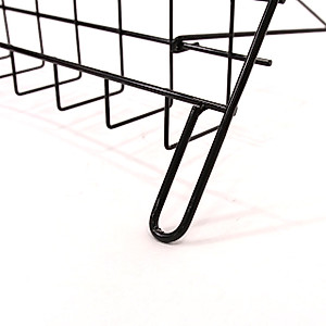 SSWBasics 6-Tier Black Wire Countertop Rack - 22"H x 29½”W x 18"D - Magazine Display Stand - Tabletop Book Display for Comics, Brochures, Cards, and Literature - Sleek, Sturdy, Collapsible Countertop
