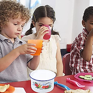 DOITOOL Instant Noodle Retro Enamel Campfire Mug 1800ml Coffee Cup Chinese Tea Mug Creative Drinking Cup Soup Bowl Meal Storage Holder with Lid for Home Office Party Use Random Color Pasta Bowl